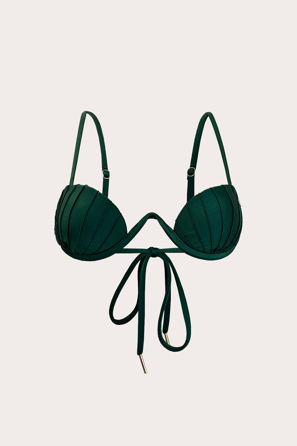 Kirah Top Midnight Palm | Luxury Swim Top with Couture Details