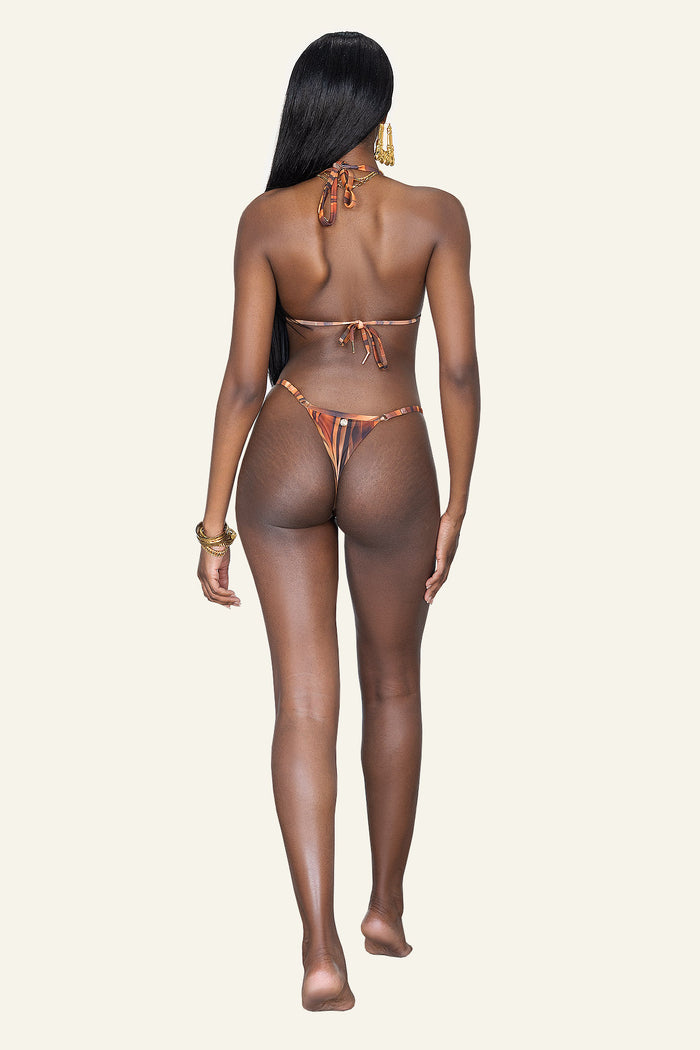 Mara Thong Bottom Caramel Tiger